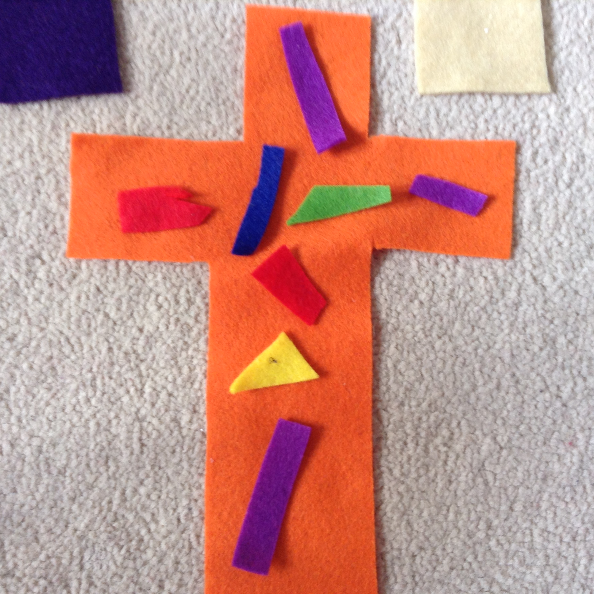 Reflective Fuzzy Felt Crosses – The Well Creative Children's ministry
